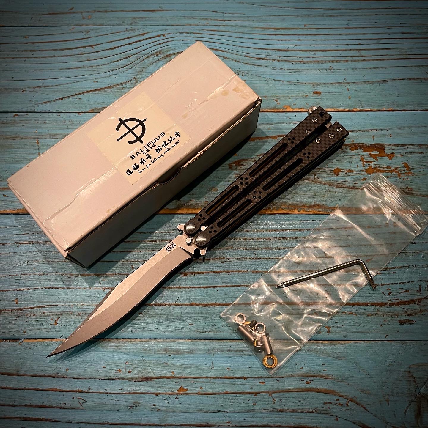 Репліка - Продам ніж метелик (балісонг) HOM Basilisk R Carbon Baliplus ...